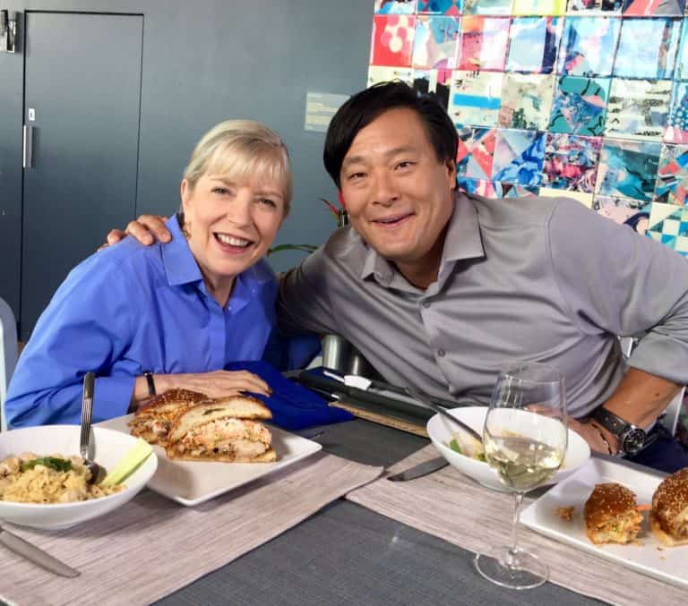 I'm cooking with Ming again on the next season of his show, Simply Ming ...