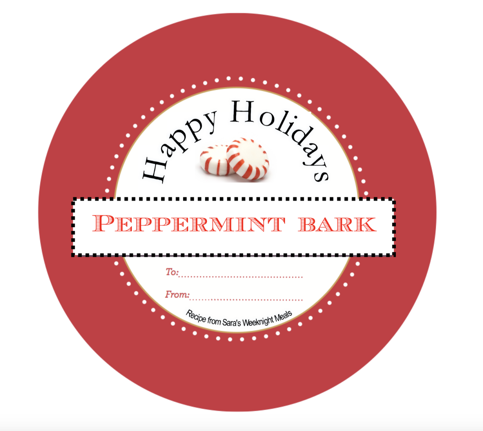 My Peppermint Bark makes a great gift and has it's own label you can ...
