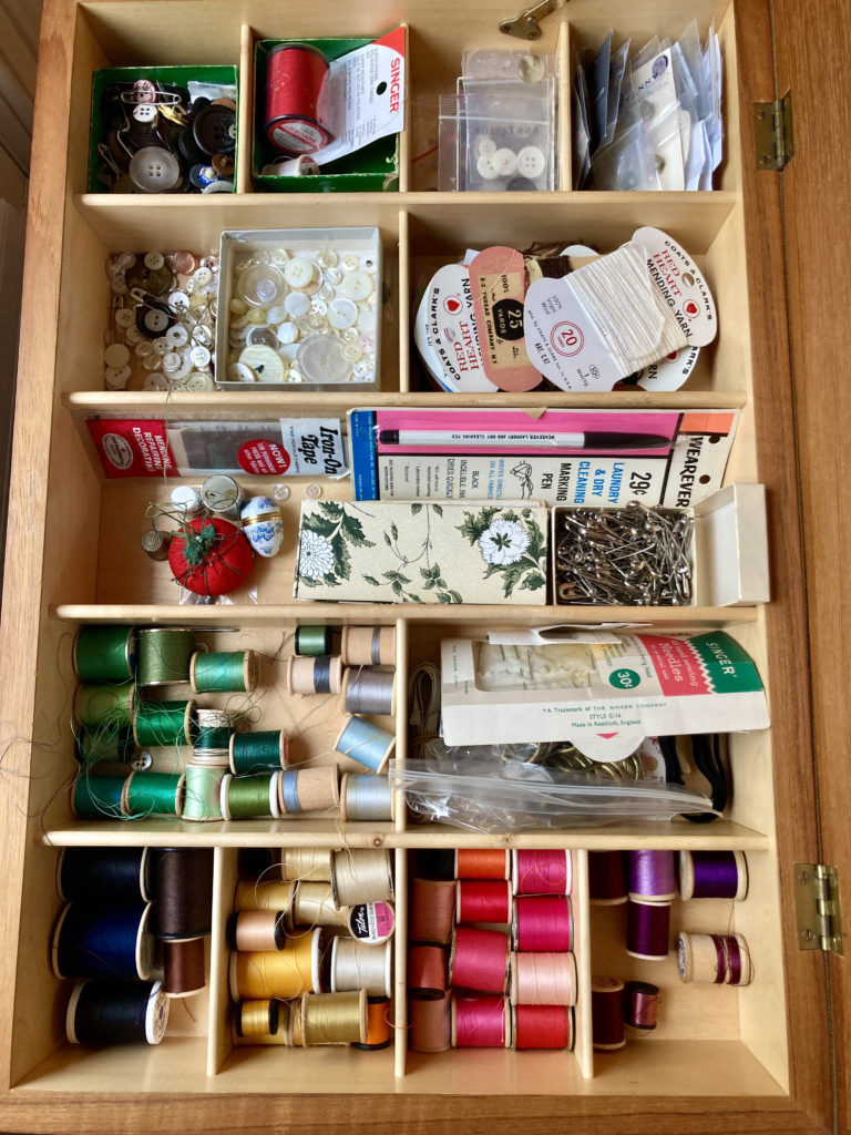 A look at my Mom's sewing table. | Sara Moulton