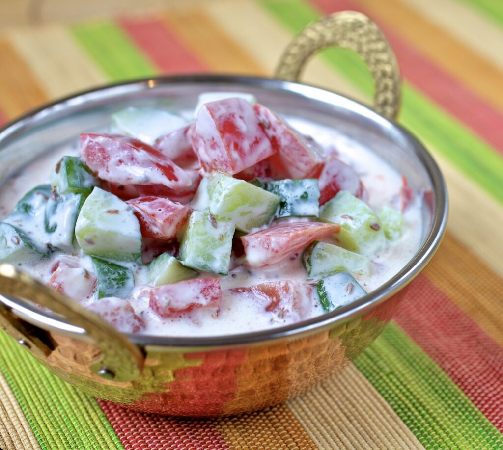 Cucumber Tomato Salad with Yogurt and Toasted Cumin Seed Dressing ...